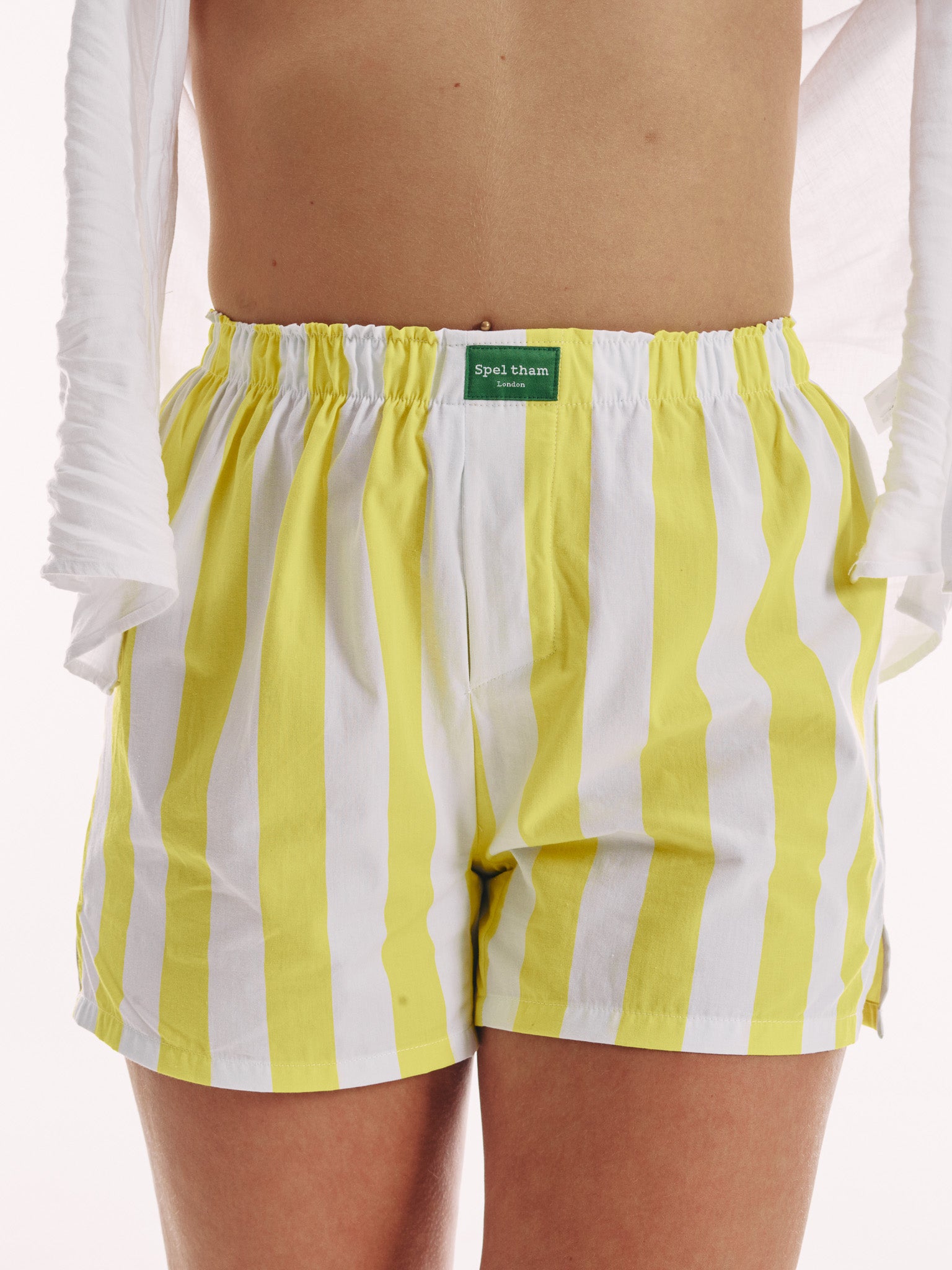 Yellow Wide Stripe Classic Unisex Boxer Shorts – Speltham