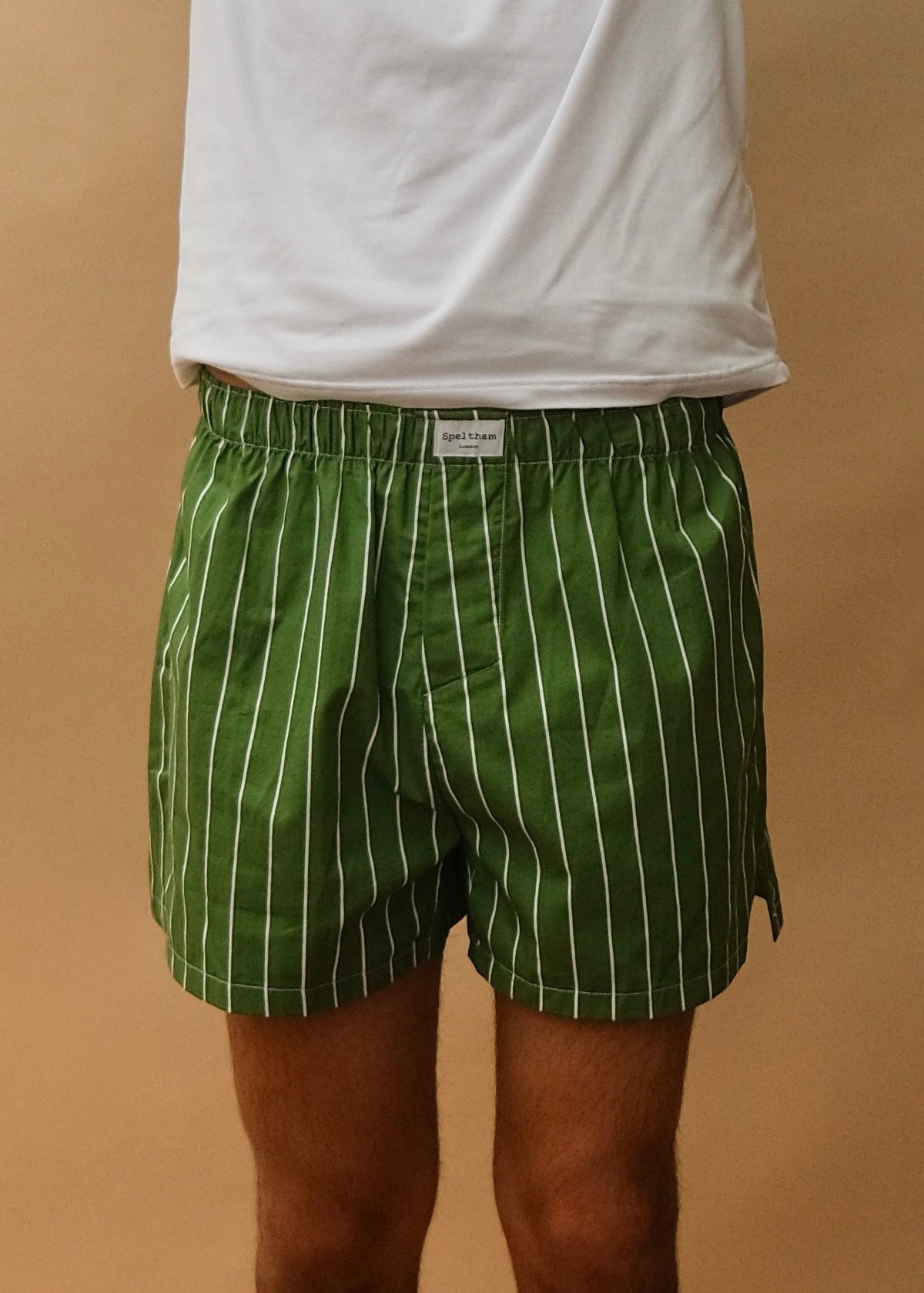 Green Inverted Stripe Classic Unisex Boxer Shorts – Speltham